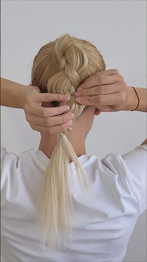 DIY Braided Ponytail – Fast & Easy Hair Hack #ponytailhairstyles #ponytailbraids
