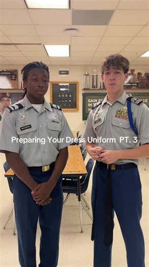 Preparing Your Dress Uniform PT. 3, learning to tie a tie with Cadet First Sergeant James Scott and Cadet Sergeant First Class Micha Madison! #jrotc #AJROTC #JROTC #BakerHighSchool #armyjrotc #tyingatie