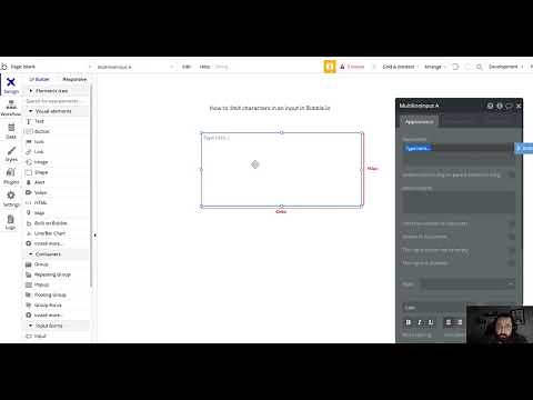 bubble tutorial How to Limit Text in an Input in bubble.io