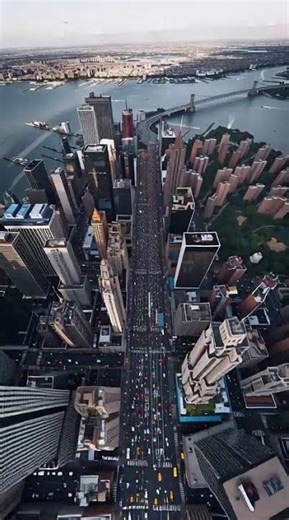 Stunning Aerial Follow Cam Ultra Smooth Road Level Bird View #architecture #buildingprojection