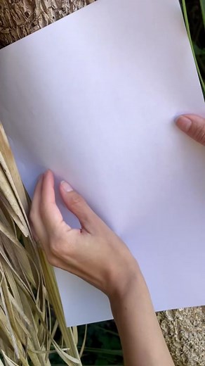 Nature Crafts: Bark Rubbing Tree with Fallen Leaves