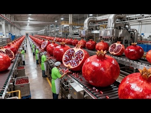 Inside a Modern Pomegranate Factory: From Fresh Pomegranates to Pure Premium Juice (Full Process)