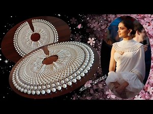 Deepika Padukone Pearl Cape/Bib Choker Necklace/Step-by-step/Tutorial diy