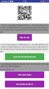 Chấm trắc nghiệm bằng mã QR