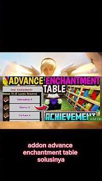 Minecraft Addon: Adv. Enchantment Table addon. #minecraft #mcpe #shorts