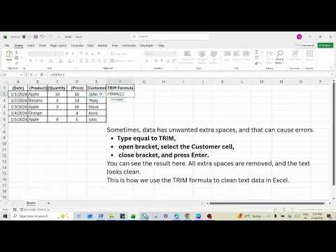 👉 How to Use TRIM Formula in Excel | Beginner Friendly Tutorial