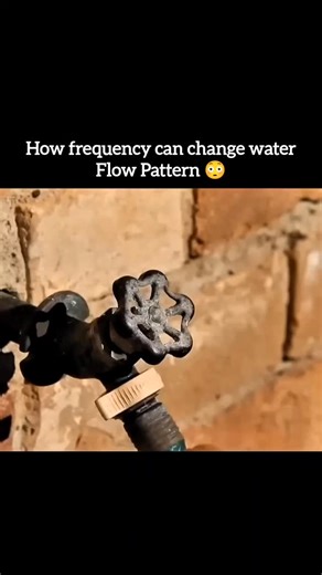 Aura Reels on Instagram: "A simple setup with sound and water creates an effect where flowing water seems frozen, moves backward, or flows in slow motion. The effect is only visible through a 24 fps camera, not to the naked eye. The setup needs a powered speaker, a water source, a soft rubber hose, tape, tone generating software, and a camera set to 24 fps. The hose is placed against the speaker so it vibrates with the sound. When the tone generator is set to 24 Hz and water flows through the ho