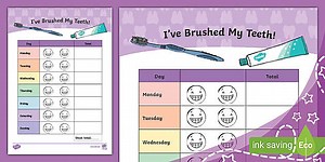 Sparkling Smiles - Brushing My Teeth Chart