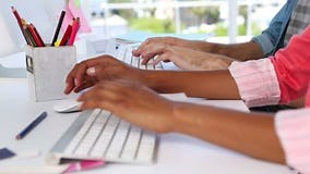 Creative Partners Working at Desk Stock Video - Video of adult, american: 40101421