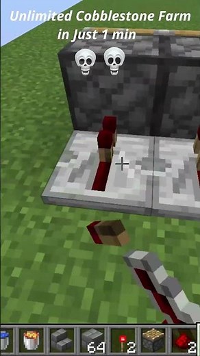 infinite Cobblestone Farm in 1 Minute ⛏️ | Minecraft Shorts