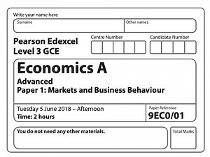 A-Level Micro 2018 Section A (Edexcel)