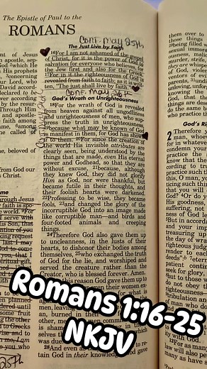 Romans 1:16-25 NKJV #biblestudy #GoodMorningEveryone #Scripture #morningscripture #NKJV #jesusfollower #fypシ #jesus | Missy Elizabeth Cox