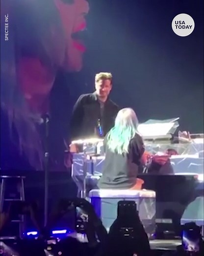 Lady Gaga, Bradley Cooper sing 'Shallow' at her Vegas show
