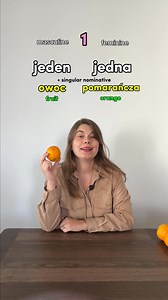 1,2,3,4 = nominative 5 genitive 12, 13, 14 = genitive (12 pomarańczy, owoców) any other number ending in 2, 3, 4 = nominative (22 pomarańcze, 33 owoce) 🚀 Up to 30% OFF my Polish BASIC programs. Up to 17% OFF my supported programs. Want to learn Polish with me? Comment “CHRISTMAS” and I will send you more info! 🇵🇱 *Promo valid only for courses from zero. Polish for foreigners • Polski dla obcokrajowców • Lekcje polskiego • Polish classes • Polish lessons • Polish course • Learn Polish #polishl