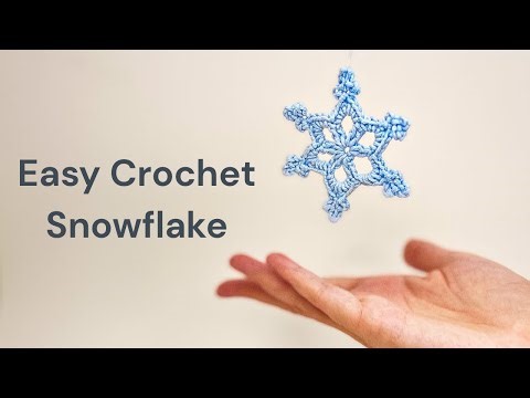 Crochet Snowflake in 7 Minutes ❄️ | Easy Tutorial for Beginners