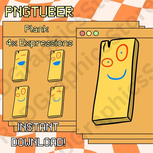 Plank Pngtuber Avatar, 4 Expressions (instant Download) - Etsy UK