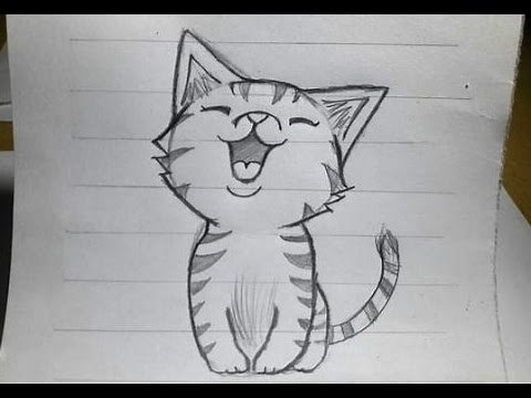 ᴴᴰ How to draw cute kitty cat step by step for beginners