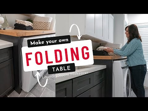 Laundry Room FOLDING TABLE | Laundry Room Countertop | Laundry Room MAKEOVER on a budget!