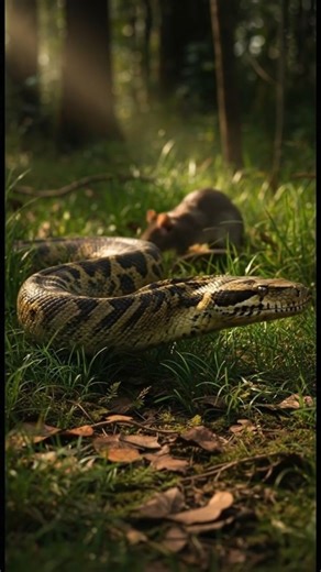 Snake vs Rat: The Silent Hunt 🐍🐀 #wildlife #4kanimals #snake #shorts