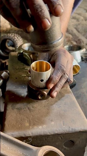 Piston connecting rod con bush installation #piston #con #bush #rod