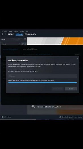 Backup and Restore | STEAM Games #Shorts
