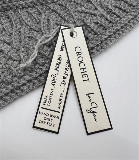 Printable Crochet Labels: Crochet for You. Skinny Garment Care Tags (PDF Download) - Etsy