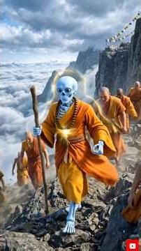 What would happen if you lived with monks for two years? #youtubeshorts #monkstory #skeleton #shorts