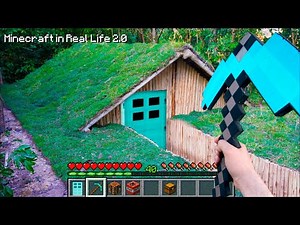 Realistic Minecraft in Real life POV SECRET BASE in Realistic Minecraft !