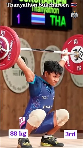 Thanyathon Sukcharoen Wins Bronze 🥉 | 88kg Snatch Lift | IWF World Championships 2025 #shorts #iwf