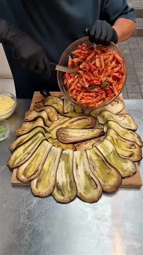 Pasta Casserole Eggplant Parmesan🍆🍝