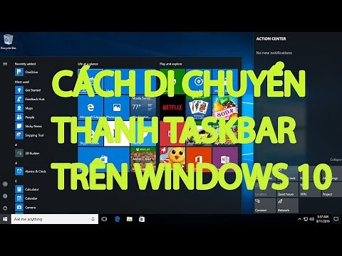 Cách di chuyển thanh Taskbar trên win 10