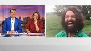 50K views · 1.4K reactions | "You get the dogs — Fluffy, Strudel and Weird Horse — and they round the sheep up, they see the grain and next thing you know you have yourself an ABC worm logo thing." Settle in for one of the best chats all year as Guyra sheep farmer Ben Jackson tells us how he made his incredible video  | News Breakfast | Facebook