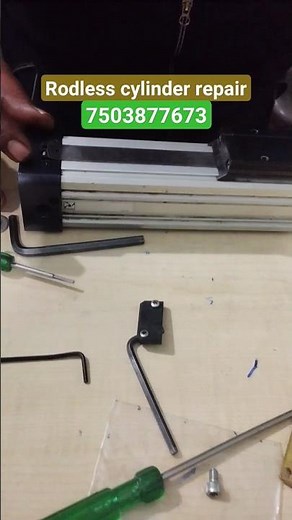 Rodless Cylinder Repair | Rodless cylinder working | #pneumatic #cylinder #ytshorts