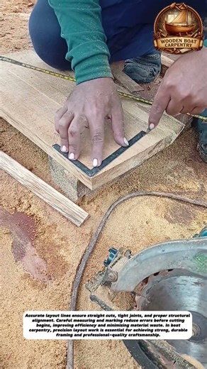 Accurate 90-Degree Marking for Boat Carpentry | Precision Layout Work