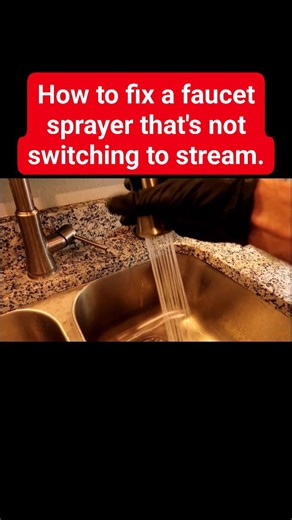 6.9K views · 103 reactions | How to fix a faucet sprayer that's not switching to stream or spray. #HomeDIY #HomeImprovement #propertymanagement #landlord #plumbing #fblifestyle | dirtymaintenancenation.com | Facebook
