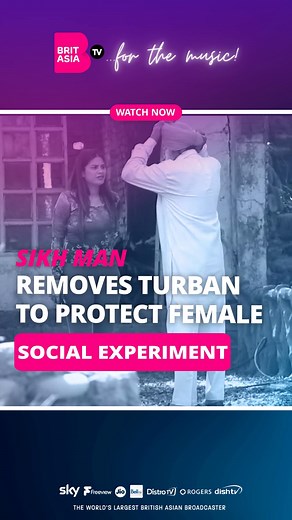 4.7M views · 103K reactions | A social experiment has gone viral whereby a Sikh man removed his Turban (Dastar/Pagh) to protect the honour of a young girl. The experiment was to see how people would react when seeing a girls trousers ripped and the Sikh gentleman took everyone involved in the experiment by surprise by his actions. #BritAsiaTV #Sikh #Sikhi #Sardar #Sardari | BritAsia TV | Facebook