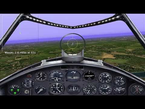 Perfect landing of World War II aircraft in Microsoft Combat Flight Simulator