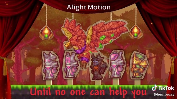 Sinking Town in Terraria Calamity Mod Animation