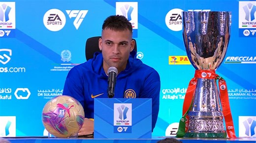 Supercoppa Italiana, Lautaro Martinez: "Gioco solo per vincere, il gol arriverà"