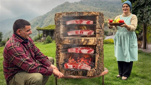 23K views · 1.1K reactions | Village Cooking Surprise – Steaks Marinated in Coffee Over Open Fire!.....Ep 04 #outdoorcooking #recipe #cooking #grill #villagecooking | Bestmen.building | Facebook