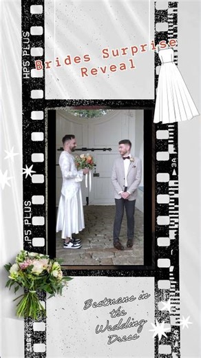 Brides surprise reveal for Groom ~ Bestman in a wedding dress