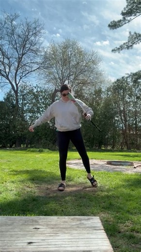 Woman Keeps Hitting Herself While Trying Baseball Bat Trick