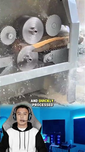 Industrial machine instantly transforms logs into useful planks