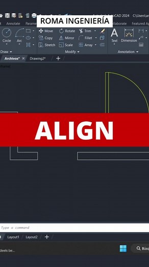 313K views · 1.1K reactions | ALIGN #autocad #autocadtips #autocadtutorial #autocad2d #mexico #españa. | Roma Ingeniería | Facebook