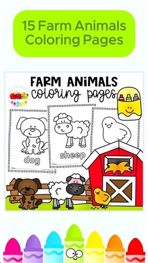 Printable Farm Animals Coloring Pages for Toddlers | Farm Coloring Pages for Kids