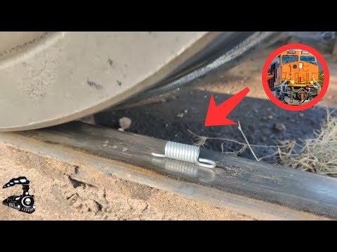 Train vs Spring OMG waoo amazing 😱 train experiments @train