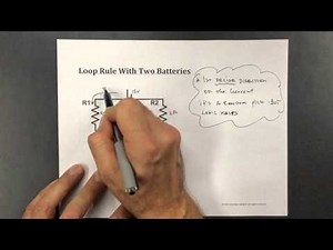 Kirchhoff's loop rule with two batteries