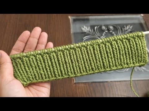 Easy knitting border | Layered Ribbing Stitch | knitting border for sweater cap blanket jacket