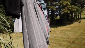 Clothes Drying Wind On Clothesline Outside Stock Footage Video (100% Royalty-free) 11926847 | Shutterstock