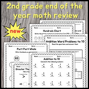 2nd Grade Math Review End of the Year or Last Week of School Activities